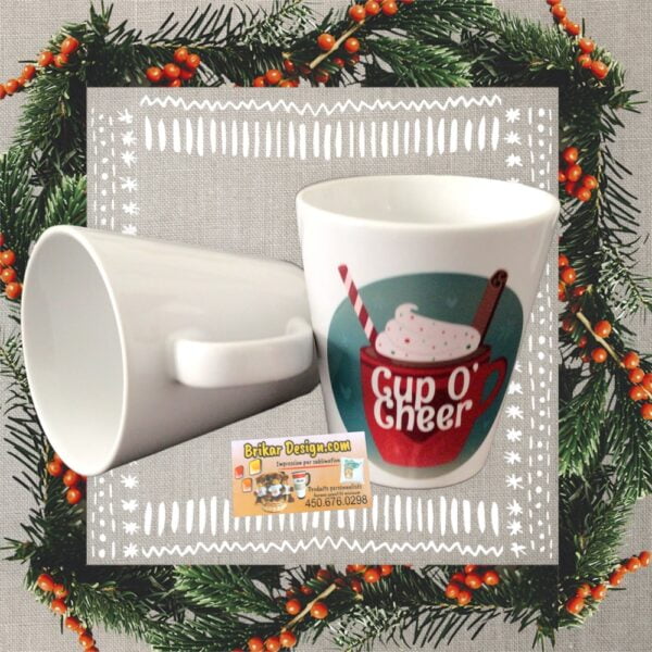 Tasse latté Cup O’Cheer | BrikarDesign - impression par sublimation