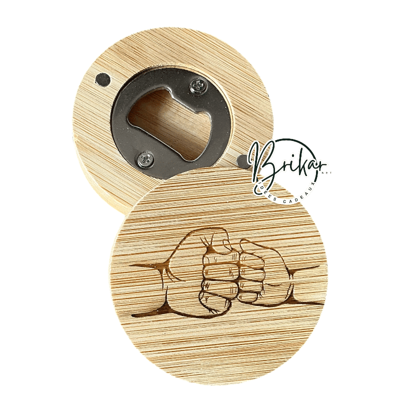 Décapsuleur magnétique rond | BrikarDesign - impression par sublimation